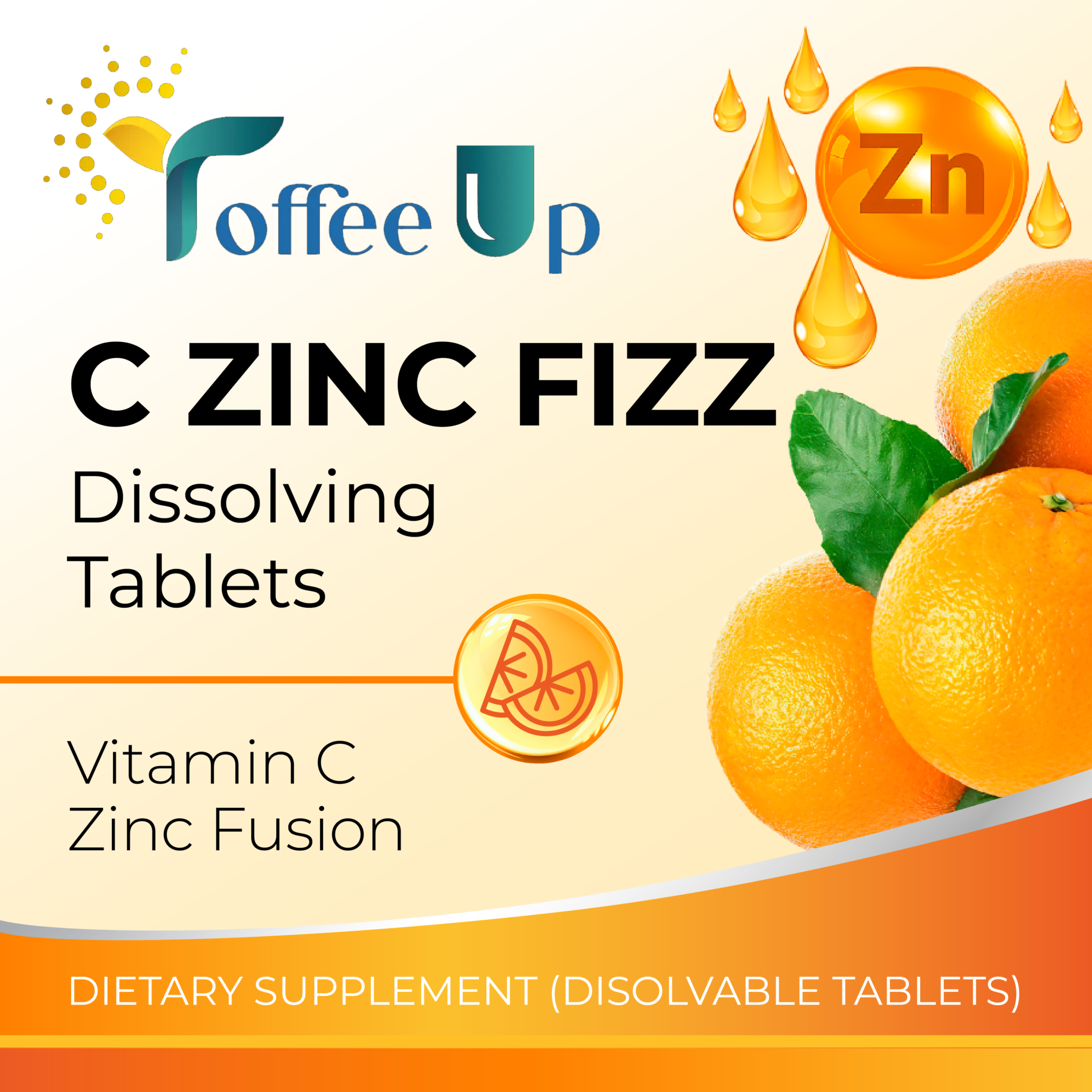 C ZINC FIZZ Dissolving Tablets - Toffee Up