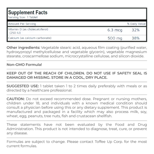 CALCIUM + D ELITE 500 MG with D Essence - Dietary Supplement ...