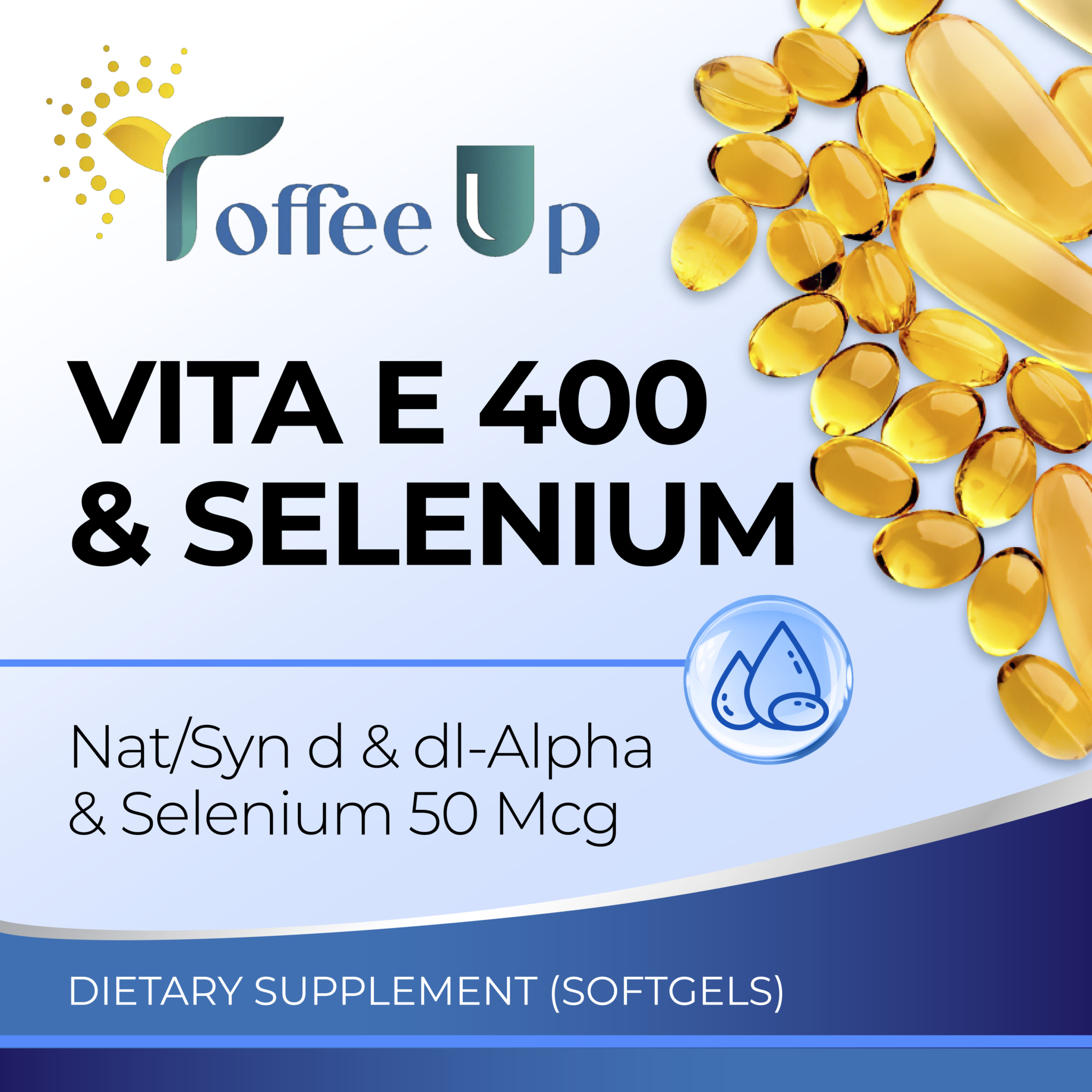VITA E 400 & SELENIUM Nat/Syn d & dl-Alpha & Selenium 50 Mcg - Toffee Up
