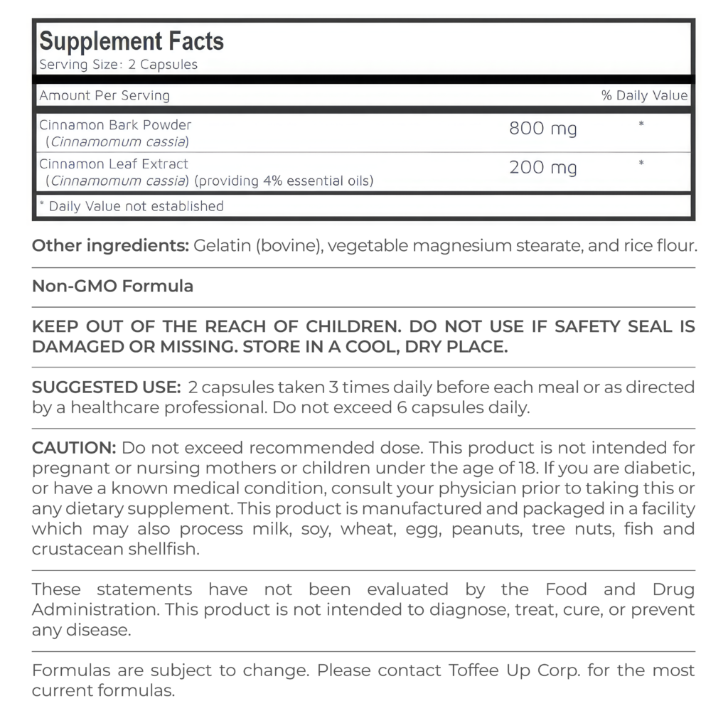 CINNA BLEND Complex - Dietary Supplement Manufacturer - Private ...