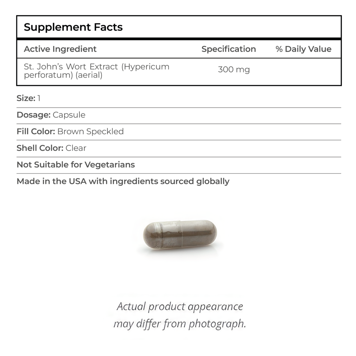 MOOD EASE ST. JOHN'S WORT 300 MG (STANDARD 0.3% HYPERICIN) - Dietary Supplement Manufacturer ...